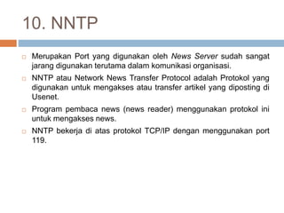 PENGERTIAN DAN FUNGSI PORT | PPTX