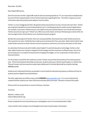 Parent permission/code of conduct For Twitter | DOCX | Technology ...