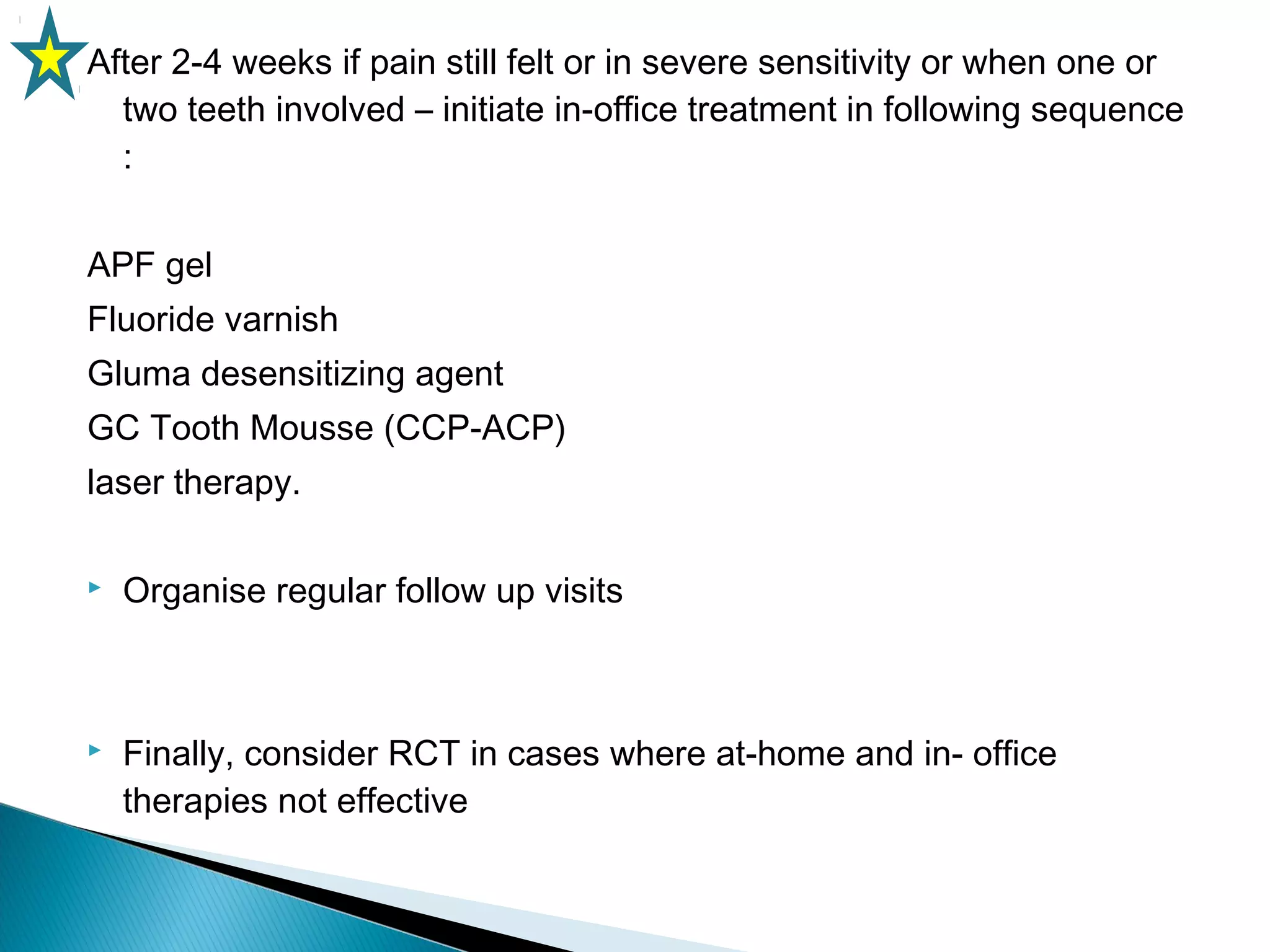 DENTIN HYPERSENSITIVITY - ETIOLOGY, DIAGNOSIS AND TREATMENT | PPT