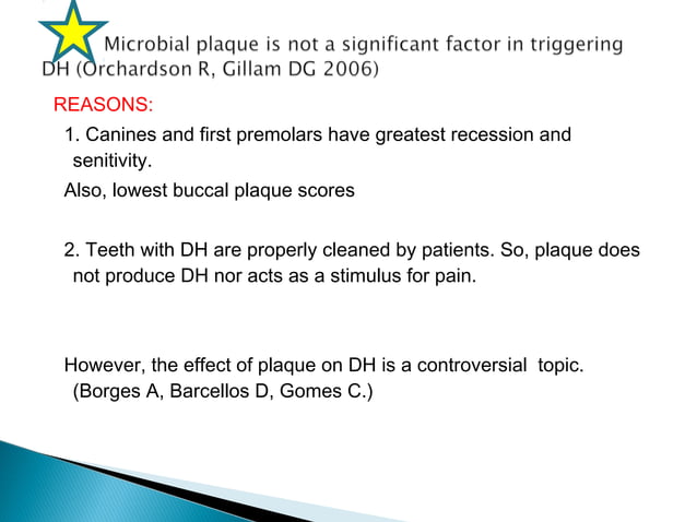 DENTIN HYPERSENSITIVITY - ETIOLOGY, DIAGNOSIS AND TREATMENT | PPT ...