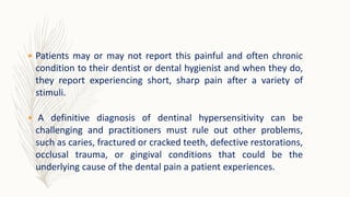 Dentin hypersensitivity | PPTX