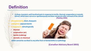 Dentin hypersensitivity | PPTX