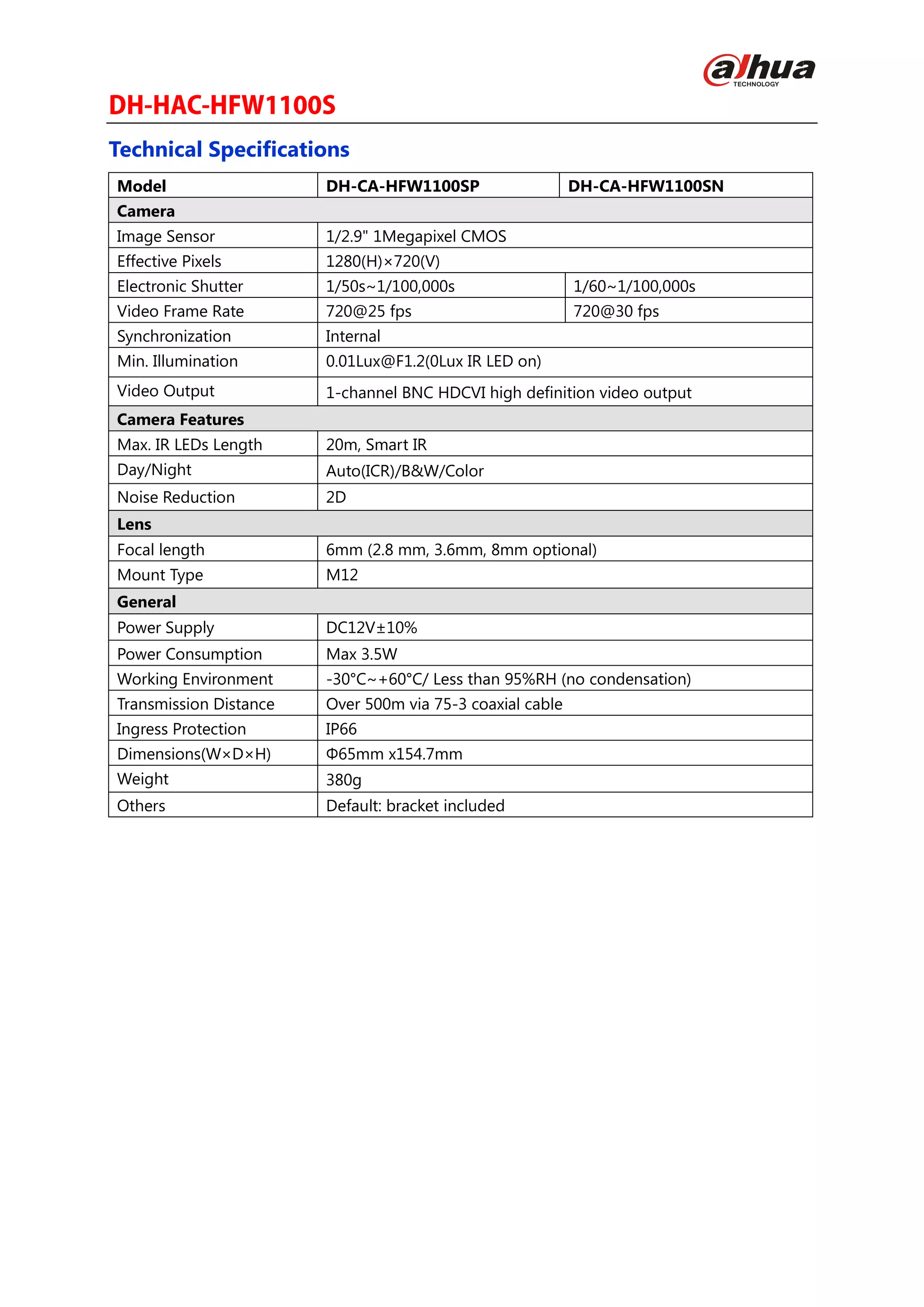 Dh hac-hfw1100 s | PDF