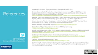 The opportunistic librarian (DH2014, Lausanne) | PPT