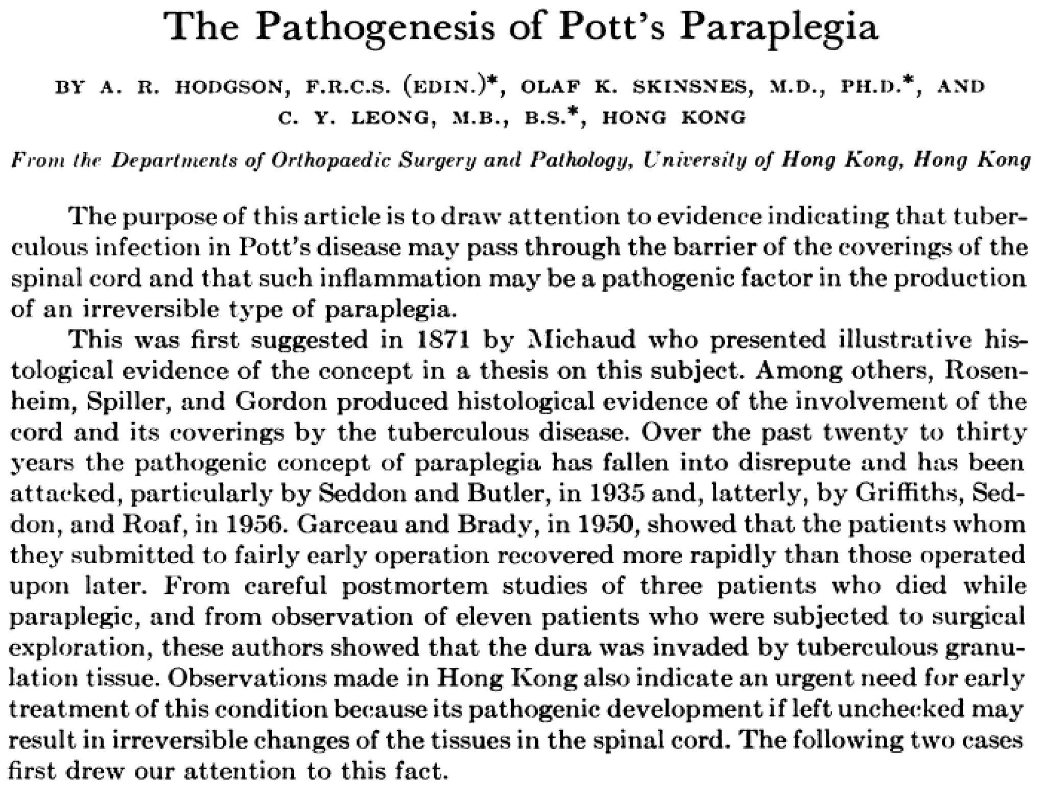 Pott's Disease | PPT