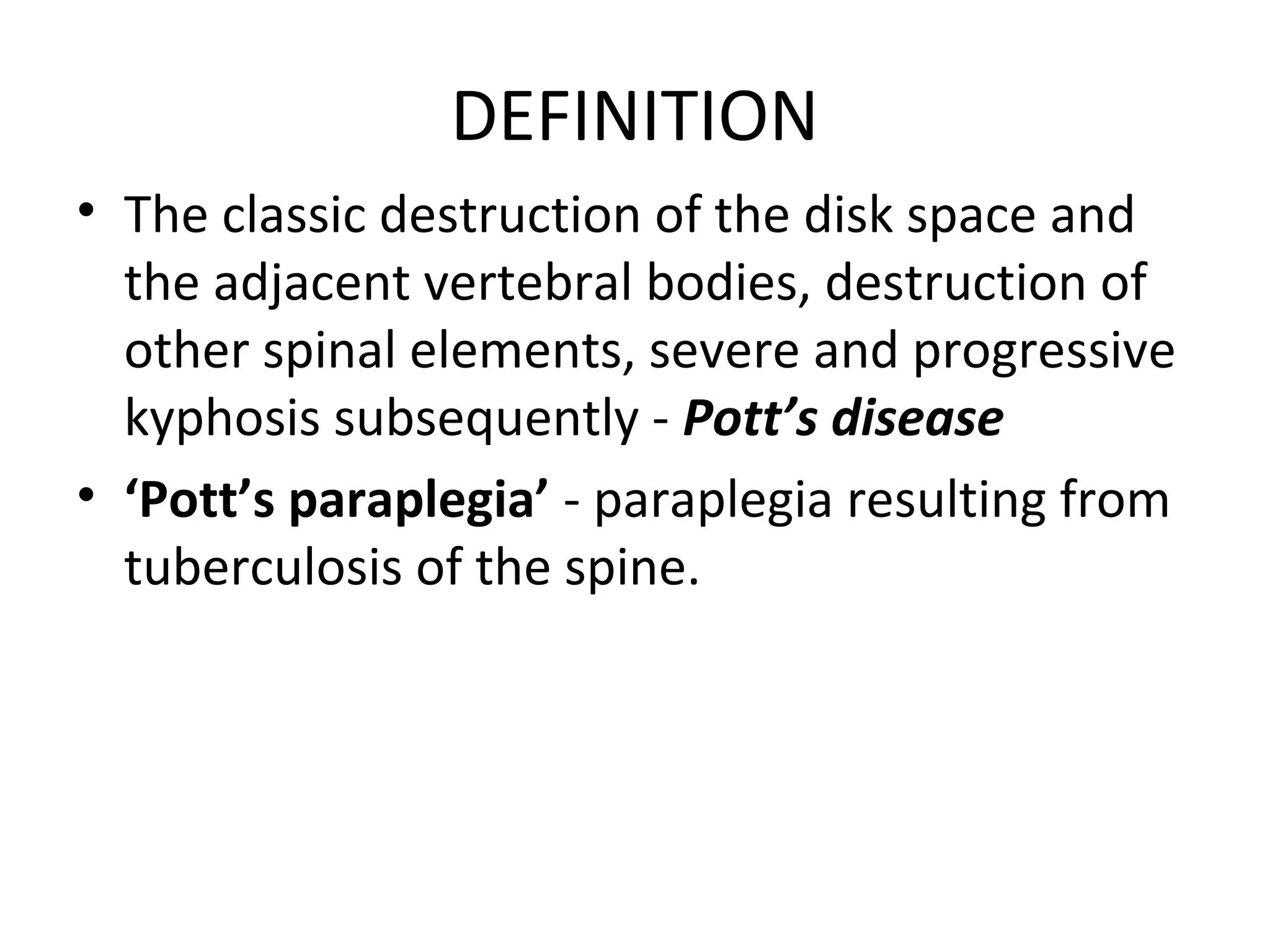 Pott's Disease | PPT