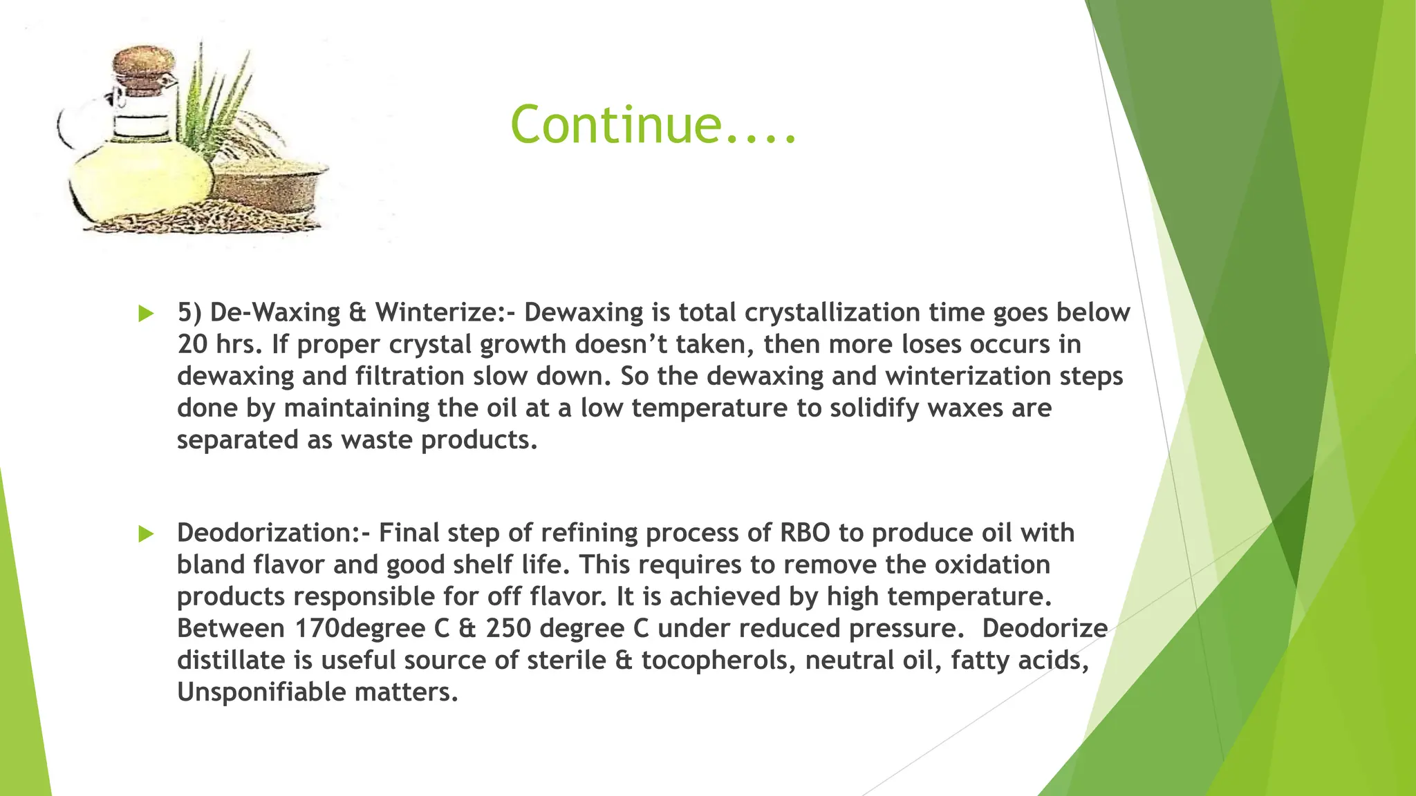 Rice Bran Oil Manufacturing Process | PPTX