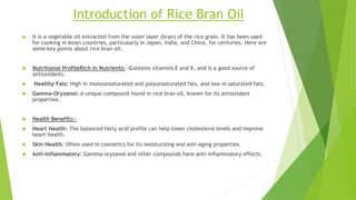 Rice Bran Oil Manufacturing Process | PPTX