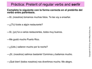 Chapter 6- the preterite | PPT