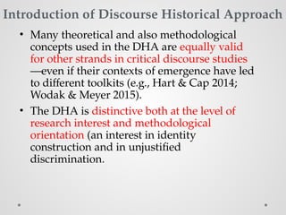 DHA (1).pptx Discourse Historic analysis slides | PPTX