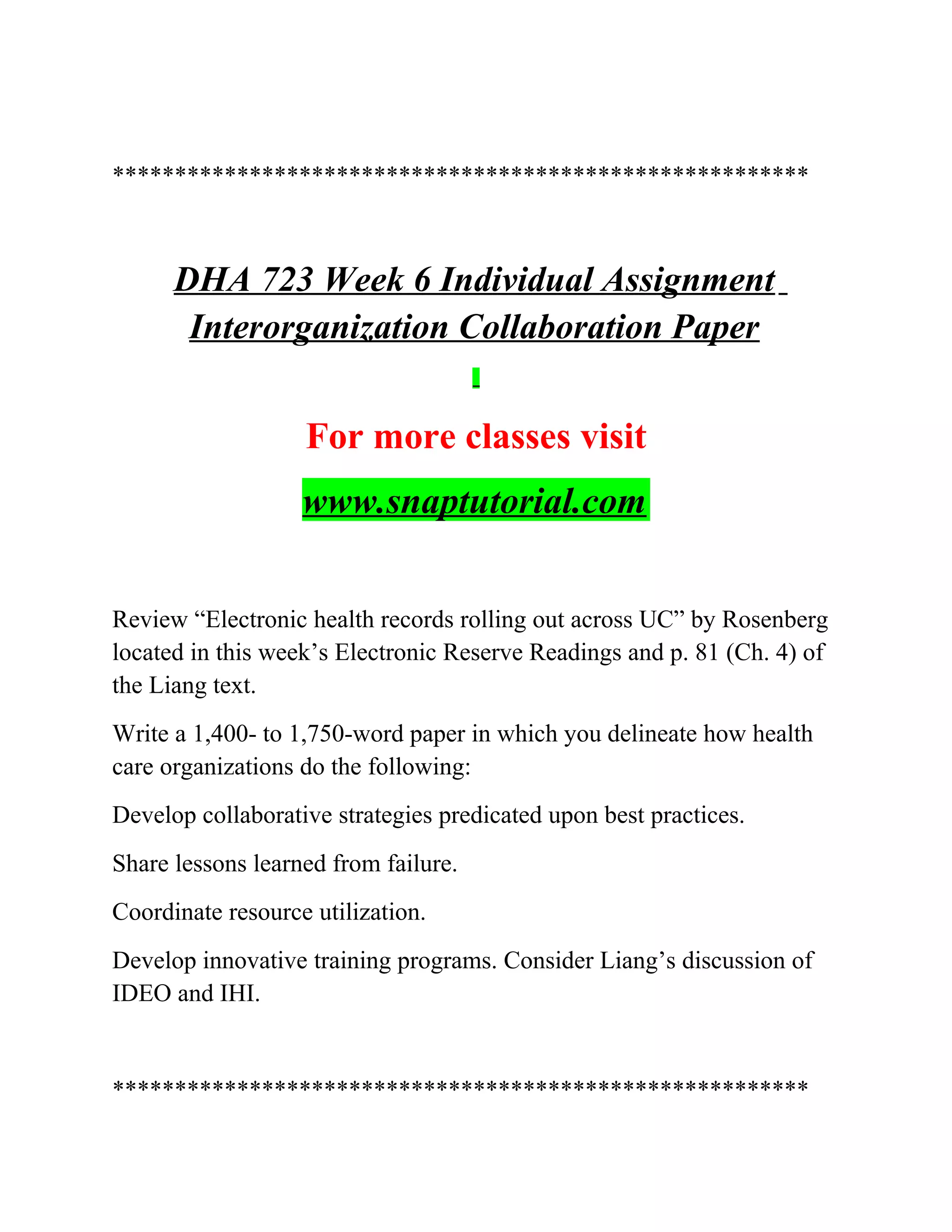 Dha 723 Enthusiastic Study / snaptutorial.com