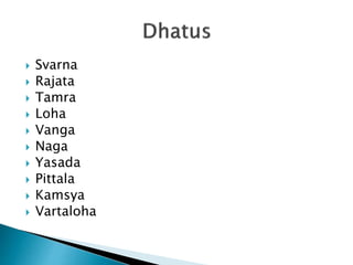 processing procedures of dhatu in ayurveda | PPSX