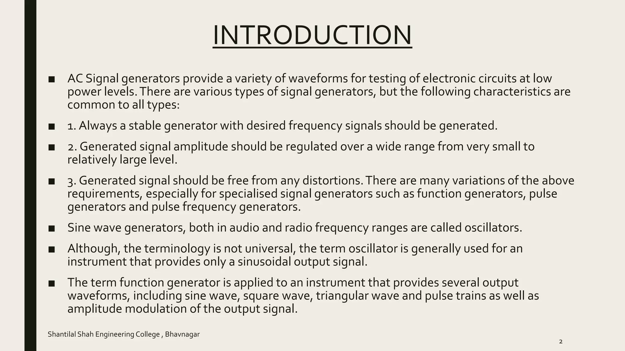 AC Signal Sources. | PPTX | Dance and Electronic Music | Music