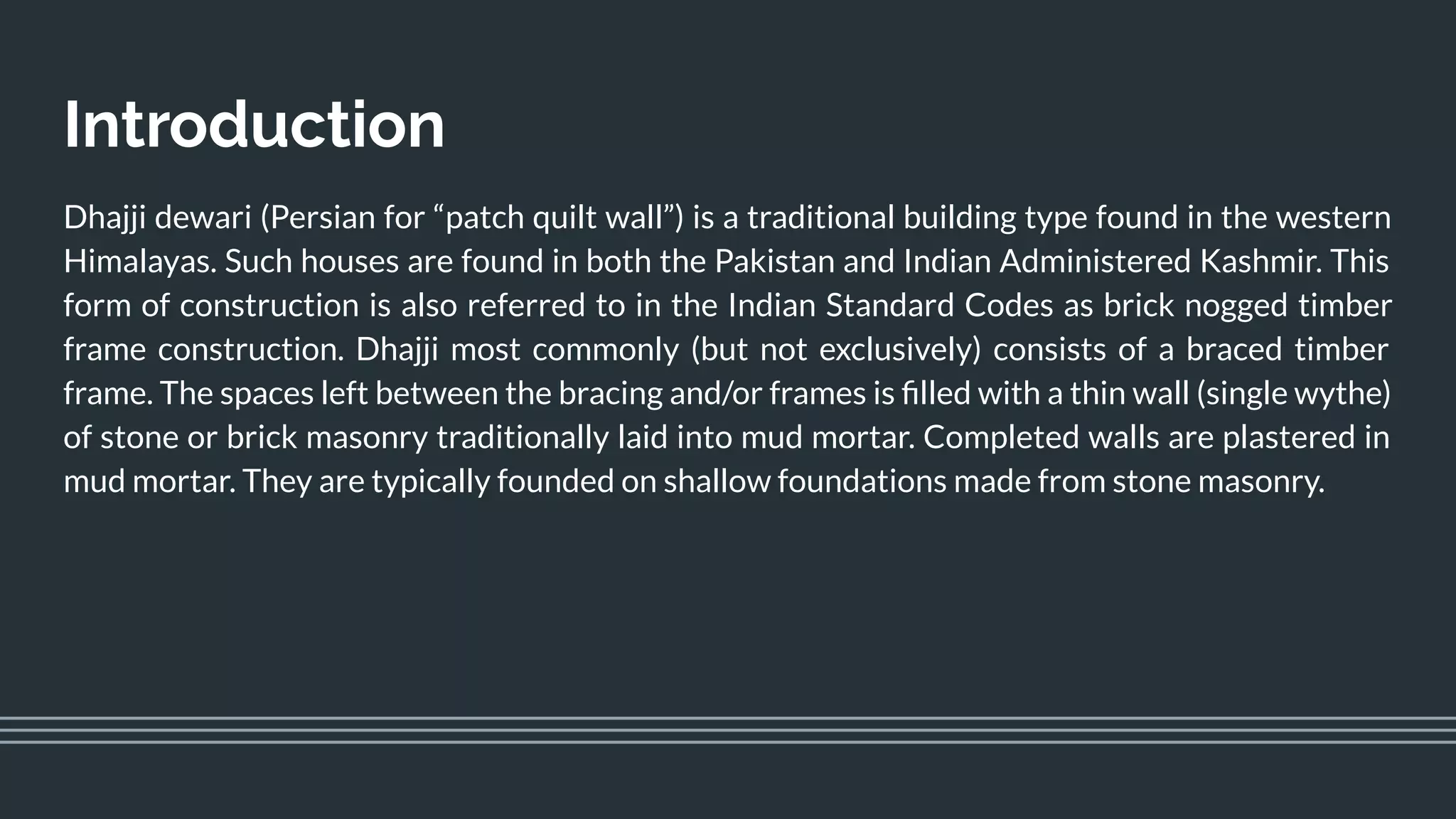 Dhajji diwari vernacular architecture assignment | PDF