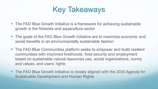 FAO’s Blue Growth Initiative | PPT