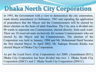 Dhaka North City Corporation DNCC Project | PPTX | Business | Business ...
