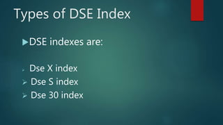 Dhaka stock exchange | PPTX