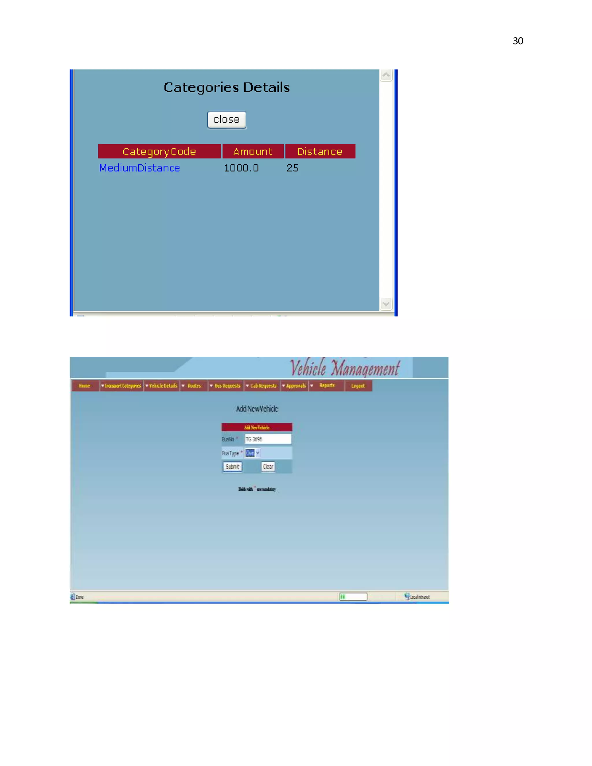 vehicle management system project report | DOCX