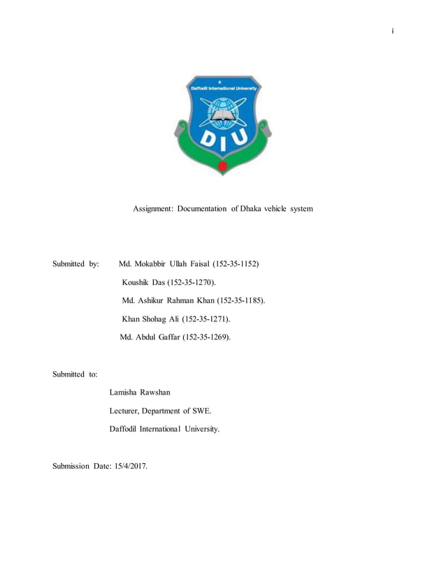 vehicle management system project report | DOCX