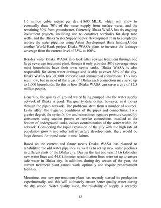 Assignment on Dhaka wasa | DOC