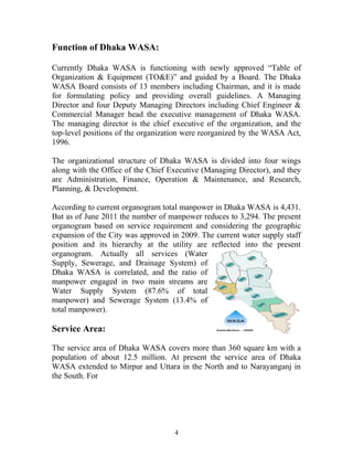 Assignment on Dhaka wasa | DOC