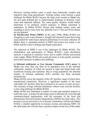 Assignment on Dhaka wasa | DOC