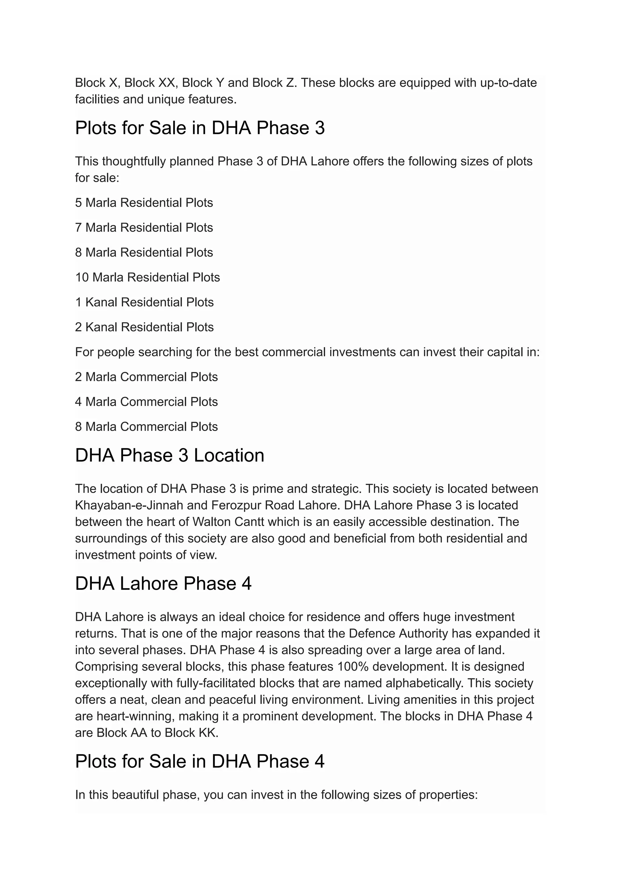 DHA Lahore | PDF