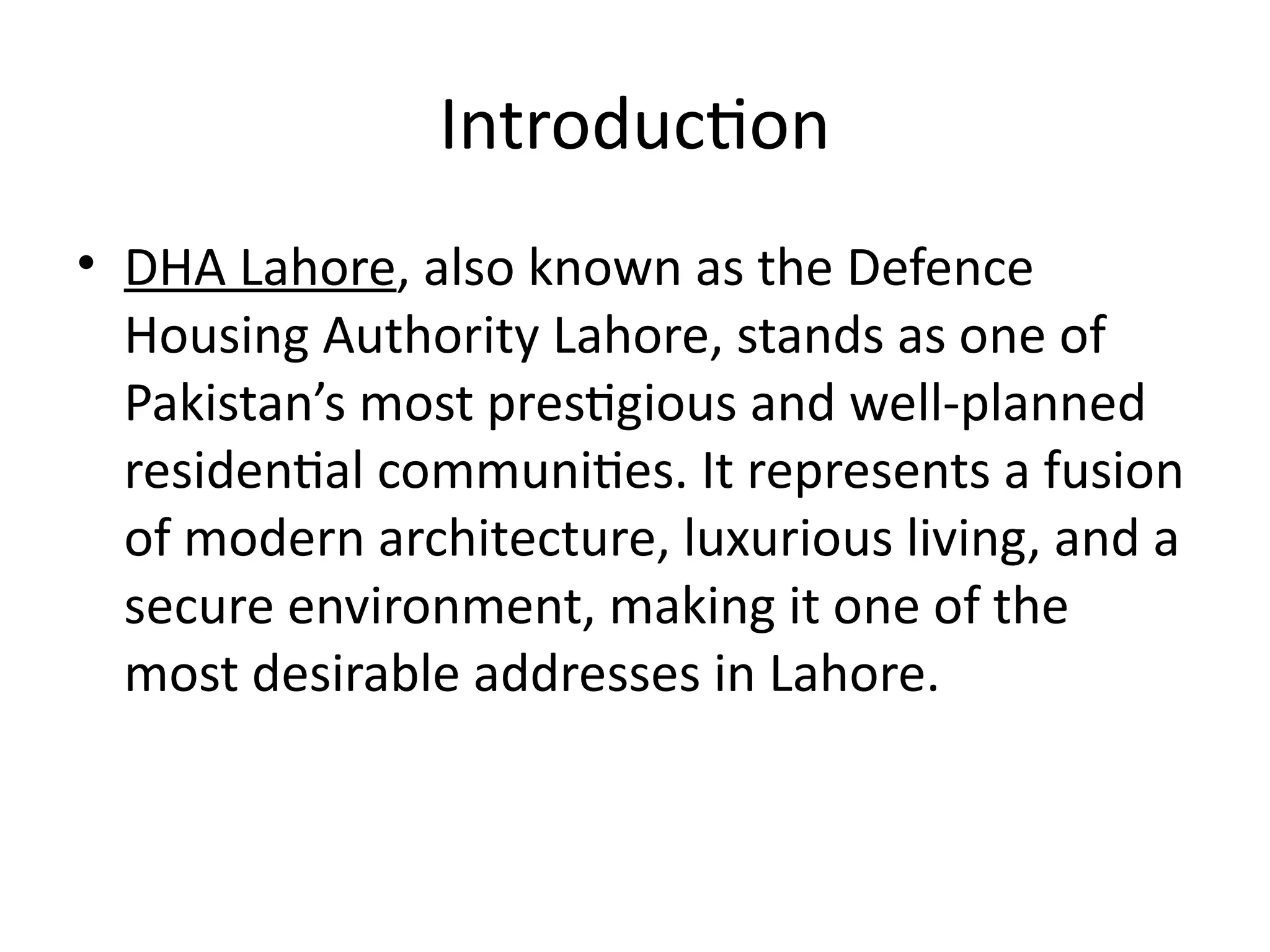 DHA Lahore – Redefining Modern Living and Luxury Lifestyle in Pakistan ...