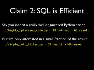 A case for teaching SQL to scientists | PPT
