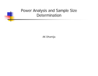 Power Analysis and Sample Size Determination | PDF