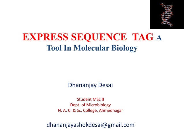 Express sequence tags | PPTX | Genetics | Science