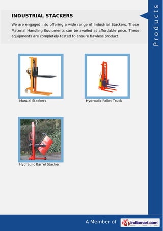 Dhanasree Hydraulics & Equipments, Chennai, Industrial Stackers | PDF