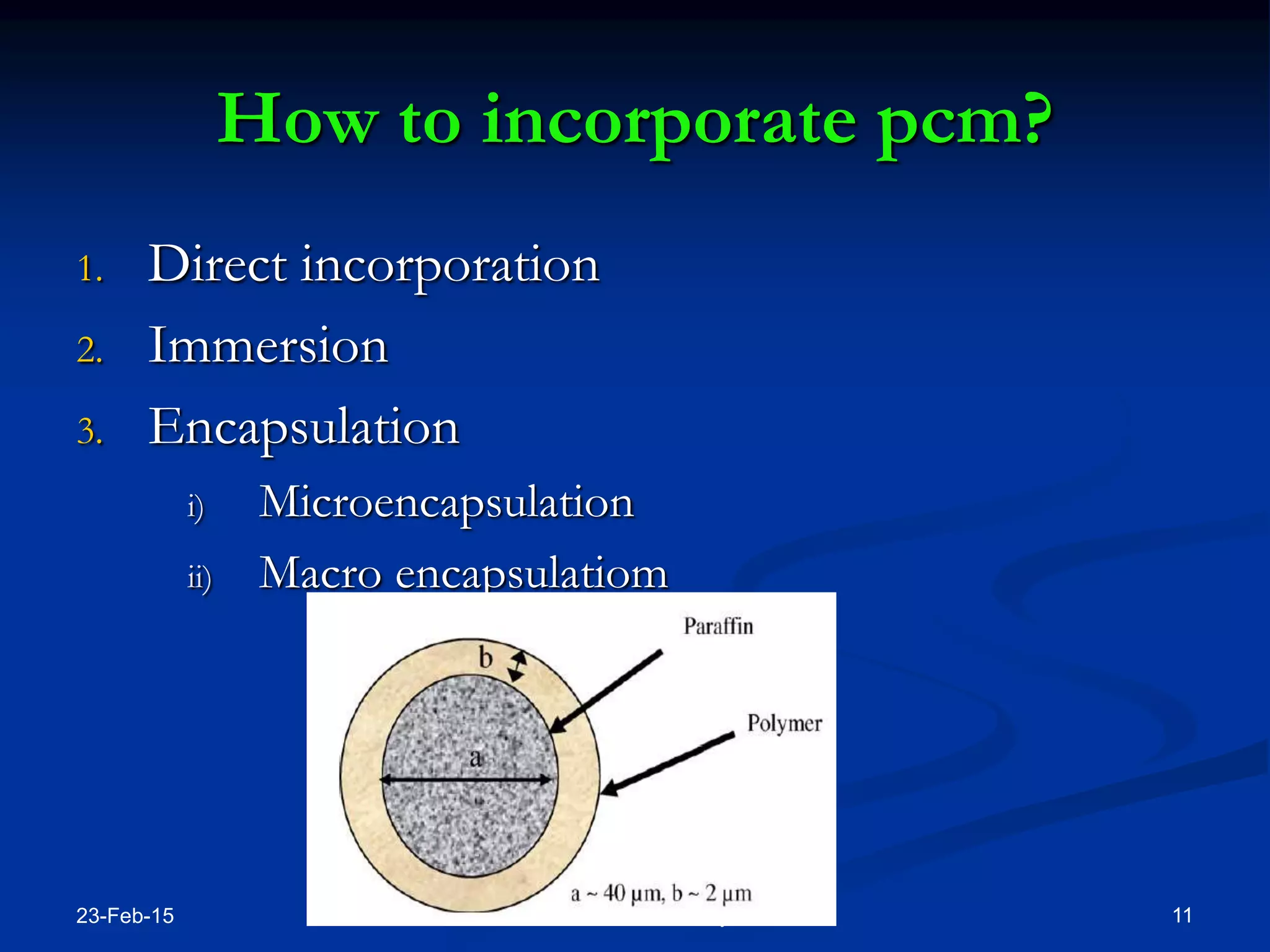 phase change materials by dhandabani,anna university,CEG,chennai. | PPTX