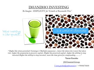 DHANDHO VALUE-QUANT Investing | PPT