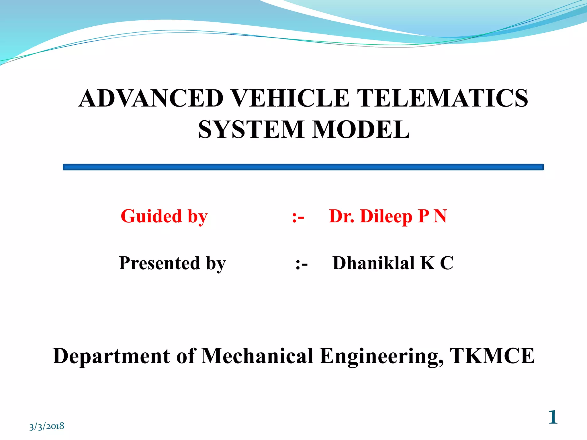 Advanced Telematics System Model | PPTX | Computing | Technology ...