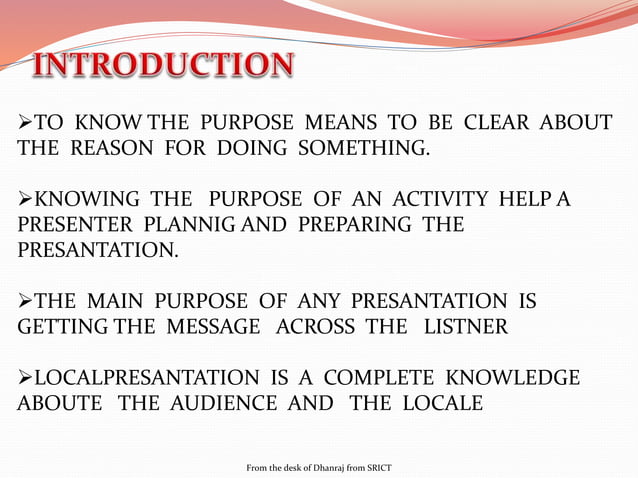 Defining Purpose Of Presentation defining-purpose-of-presentation