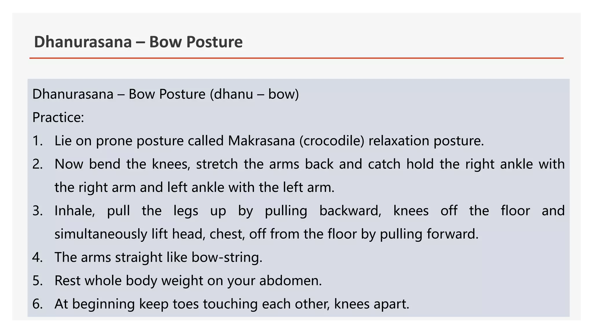 Dhanurasana – Bow Posture | PPT