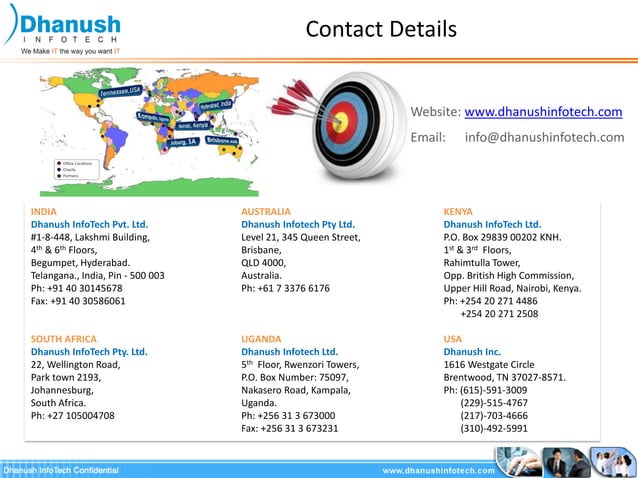 Dhanush corporate presentation | PPT