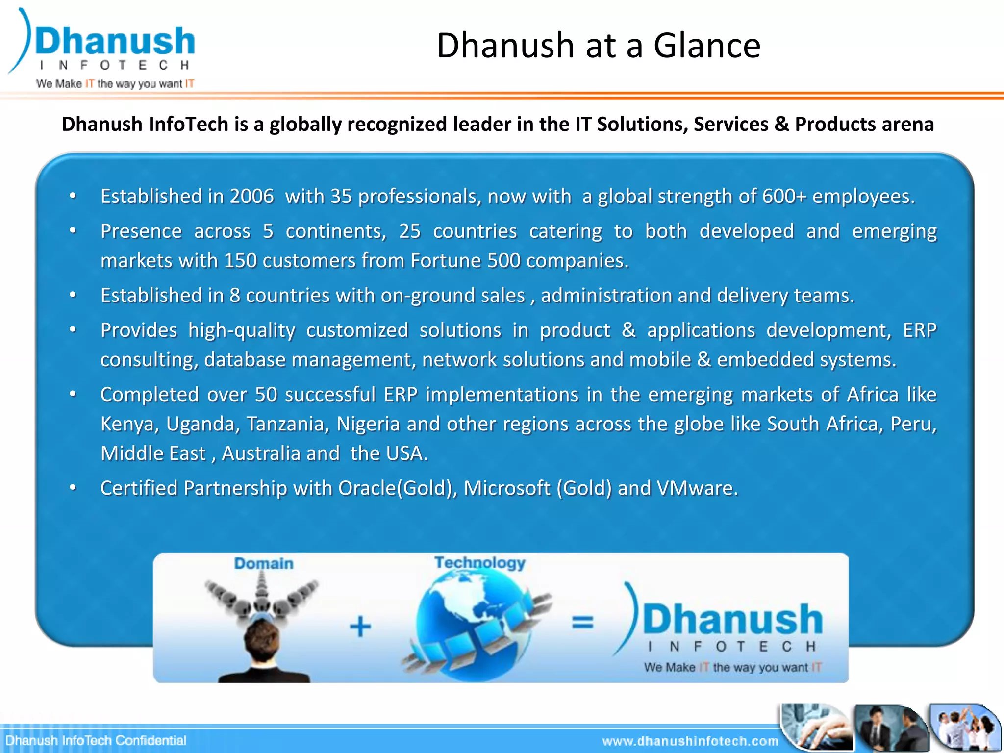 Dhanush infotech corporate_presentation | PDF