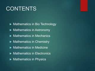 Role of mathematics in science and engineering | PPTX