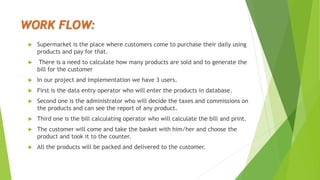 Super market billing system report in python | PPTX