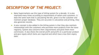 Super market billing system report in python | PPTX