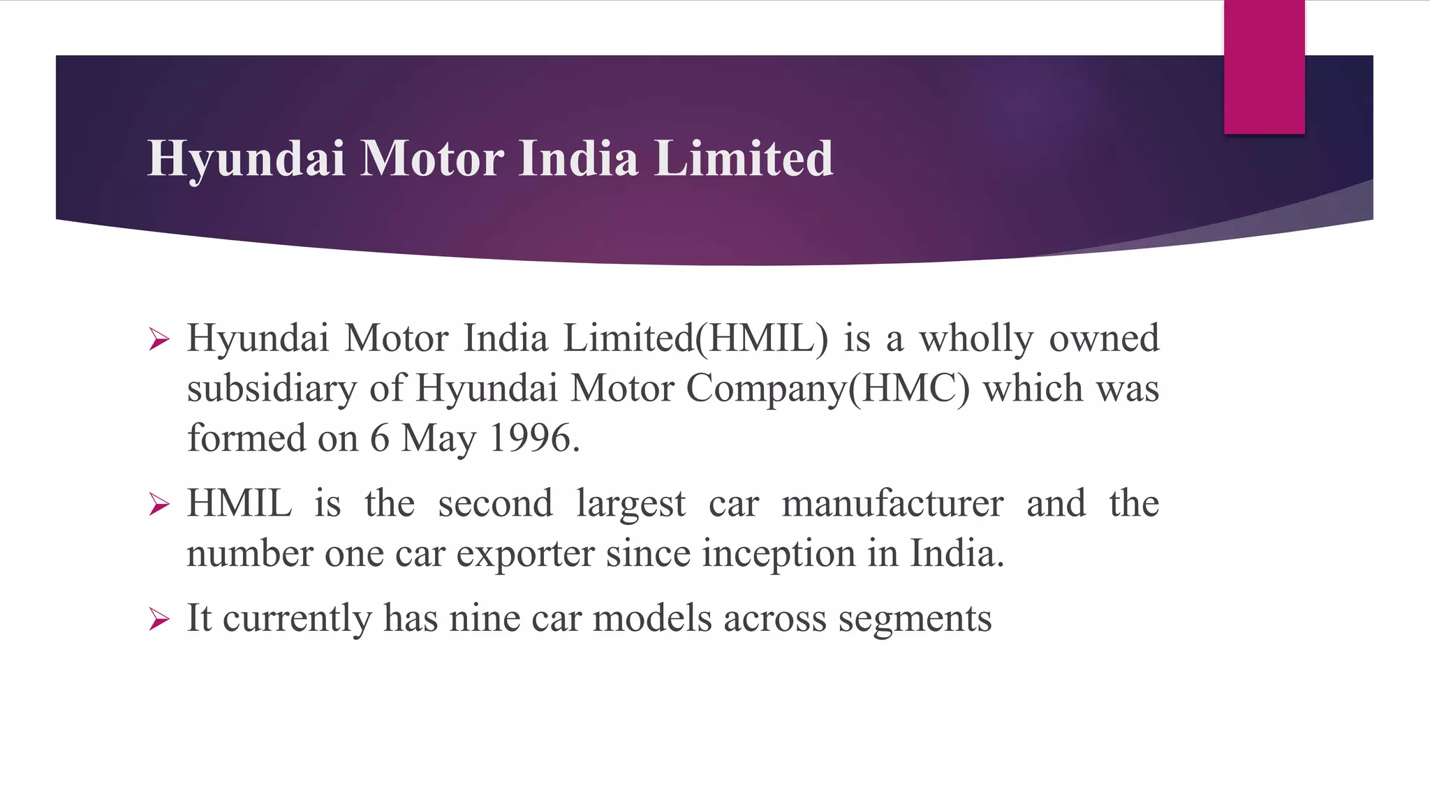 Success story of Hyundai and life cycle stages of Creta and eon. | PPTX