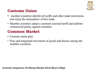 Economics:Economic Integration | PPTX