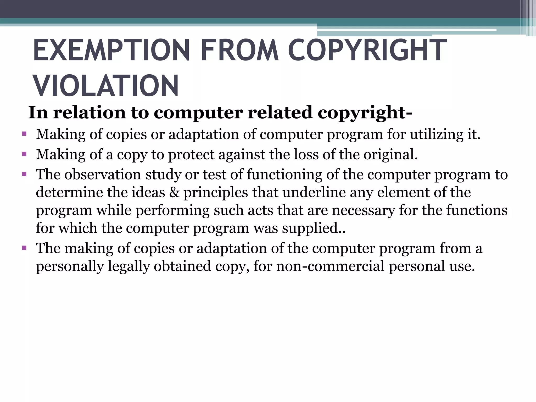 Copyright and its infringement | PDF