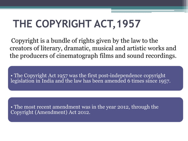 Copyright and its infringement | PDF | Law