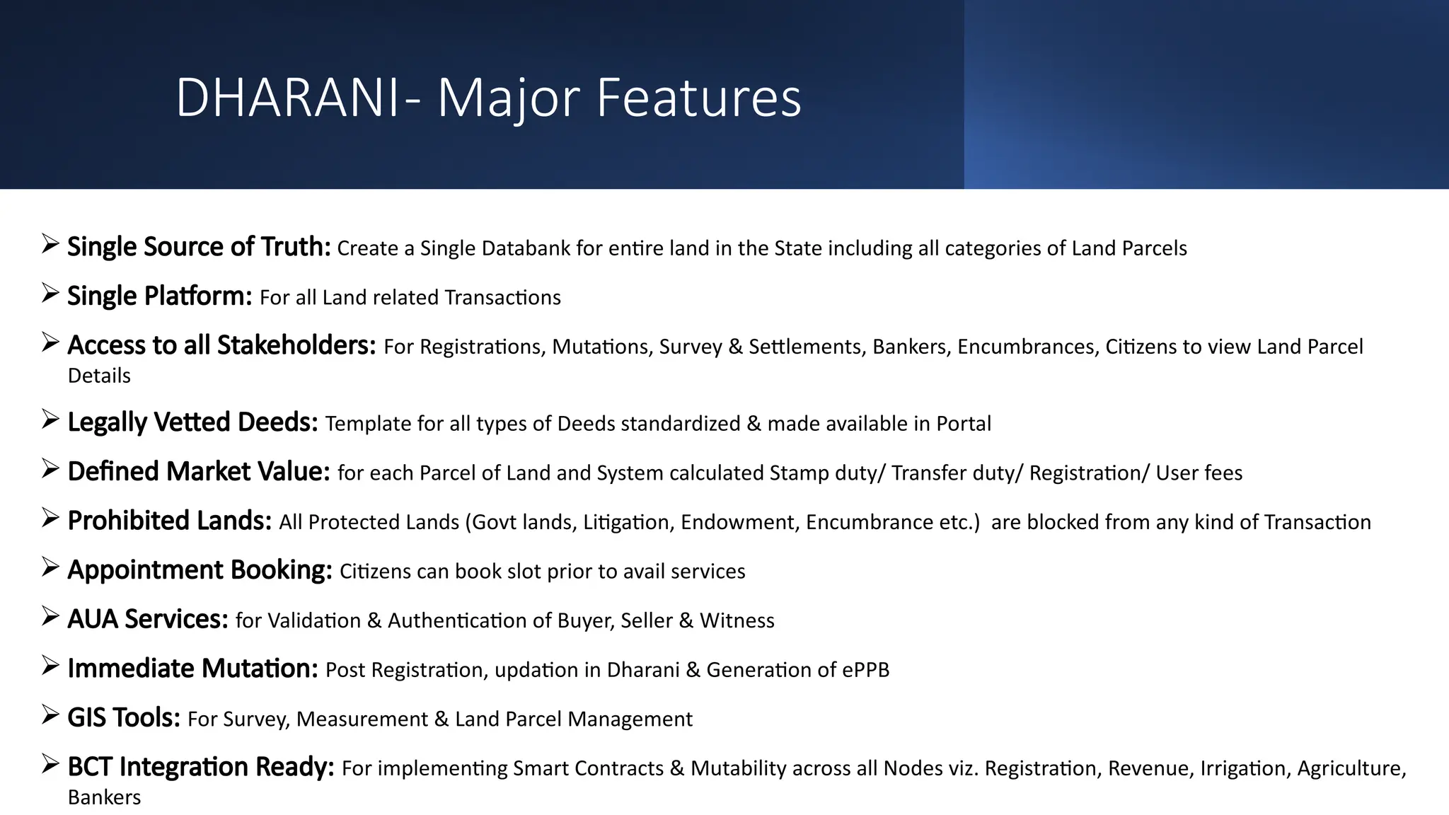 Presentation on Land administration Dharani | PPTX