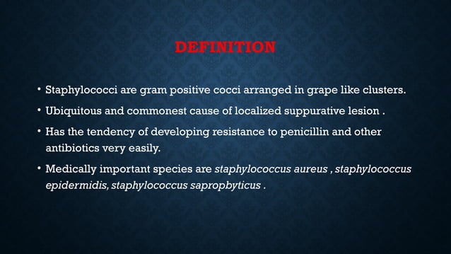 Staphylococcus aureus overview of SlideShare | PPT