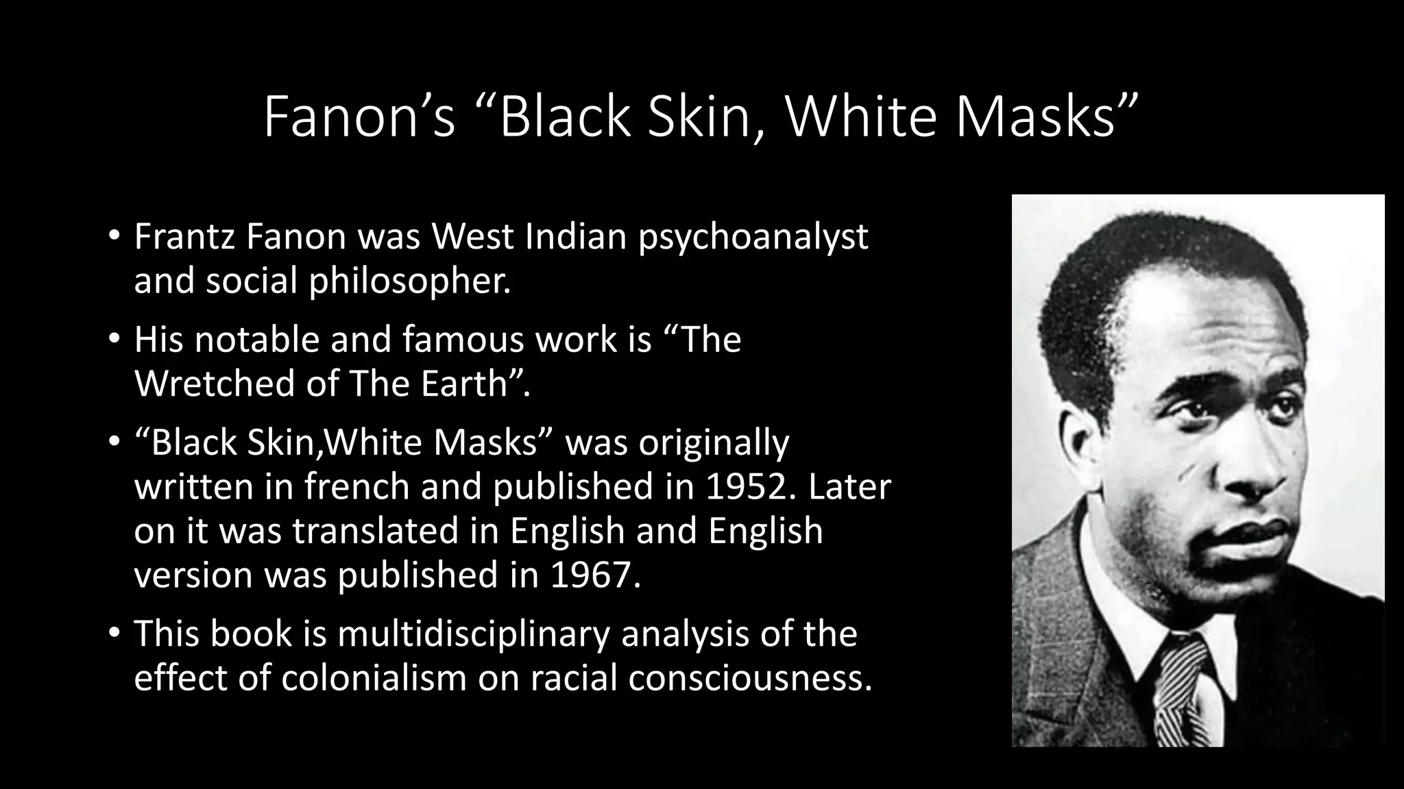 Fanon's "Black skin White masks" and Shakespeare's "Othello" | PPT