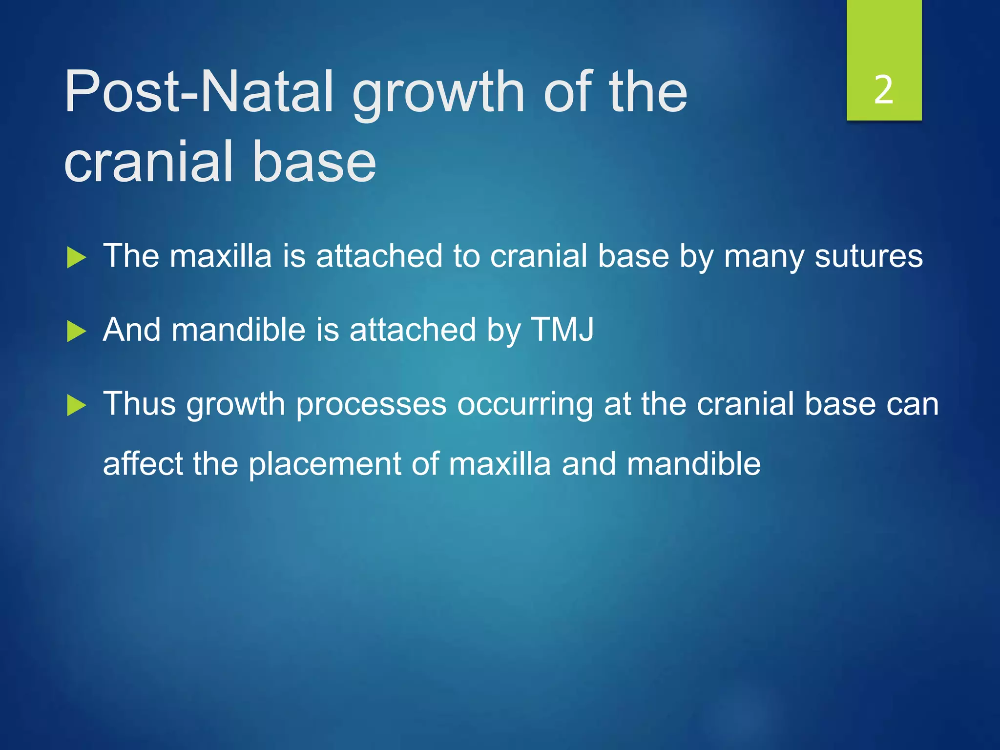 Post-natal Growth of Maxilla and Mandible | PPT